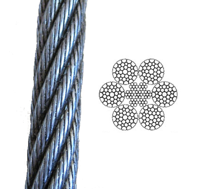6x36 IWRC Compacted Wire Rope & Cable - Rope Services DIrect
